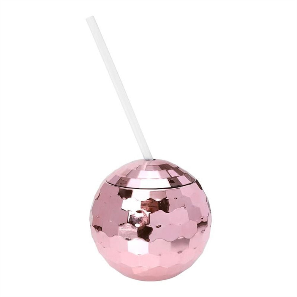 Creative With Straw Portable Cocktail Cup Nightclub Disco Ball Cups ...