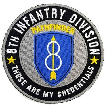 8th Infantry Division Pathfinder Patch - 3x3 inch. Embroidered Iron on ...