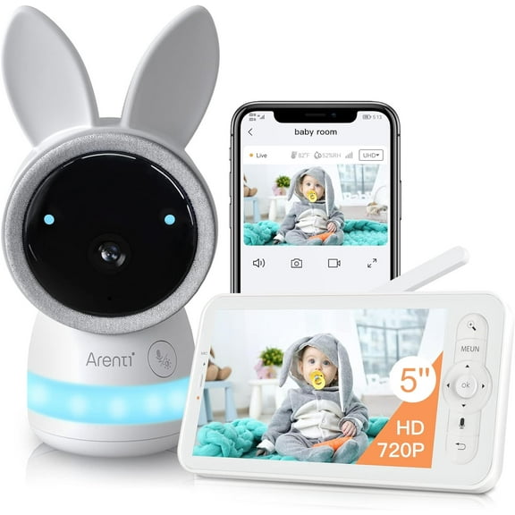 Dr.Care 5" Smart WiFi Baby Monitor with 2K HD Security Camera,APP ...
