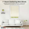 PowerSellerUSA 1" Vinyl Slats Room Darkening Cordless Window Blinds ...
