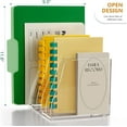 Acrylic Desk File Organizer, 5 Vertical Compartments Clear Magazine ...
