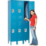 Tennsco Double Tier Locker, Triple Stack, 36"W x 18"D x 72"H - Walmart.com