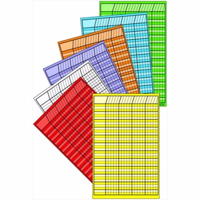 Creative Shapes Etc 076255 Vertical Incentive Chart Set - Set Of 12 ...
