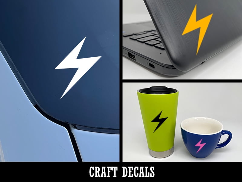 Lightning Bolt Thunderbolt Craft Vinyl Indoor Outdoor Decal Sticker ...