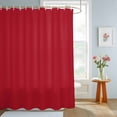 Red Shower Curtain, Solid Color Lightweight Waterproof Fabric Shower ...