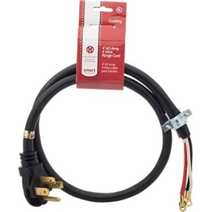 Frigidaire Smart Choice 4' 40-Amp. 4-Prong Range Cord - Walmart.com