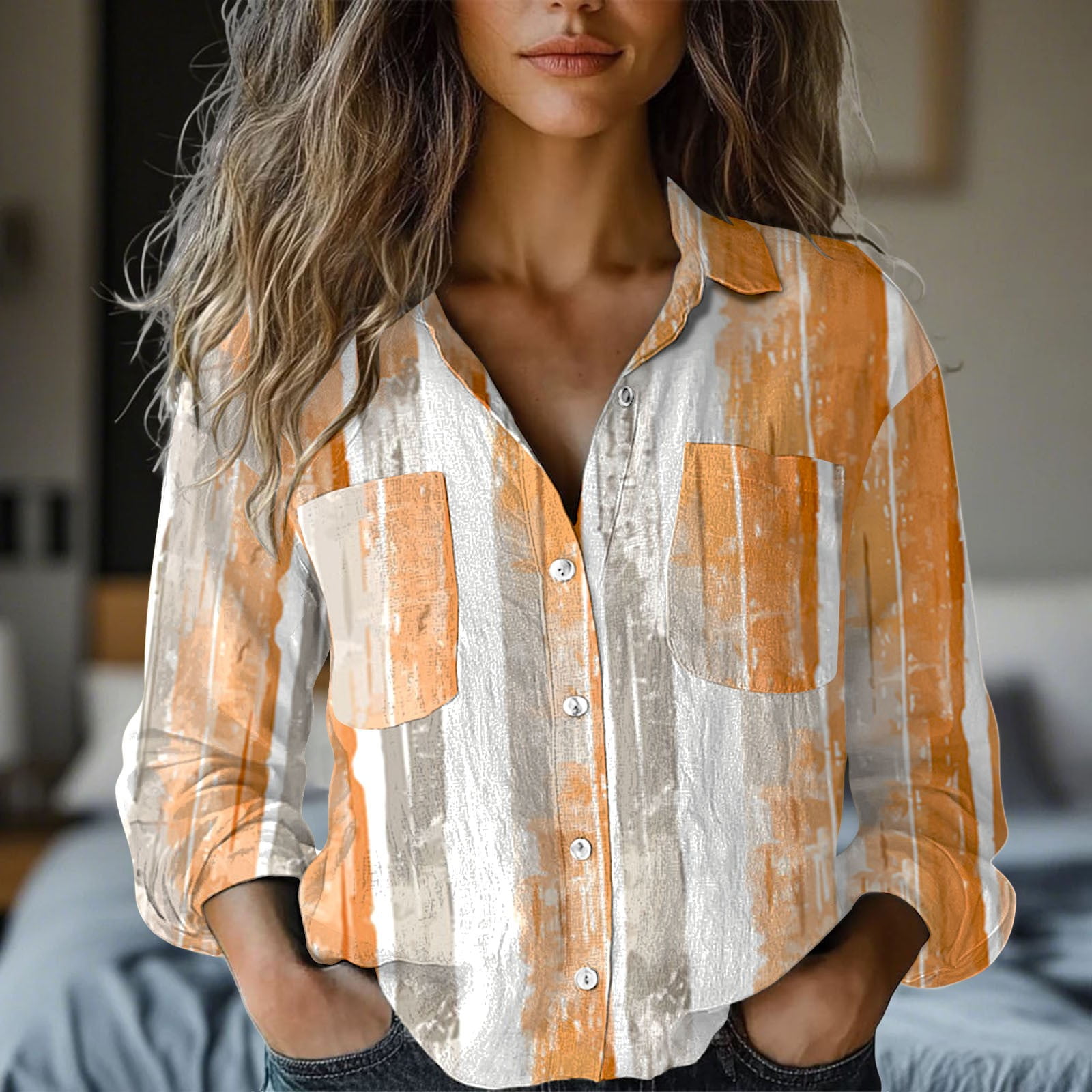 Click here for Ylhfashion Women Cotton Shirt Printed Fashion Butt... prices