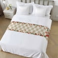 Bed Runner Japanese Style Flowers Bedding Scarves Soft Decorative Bed ...