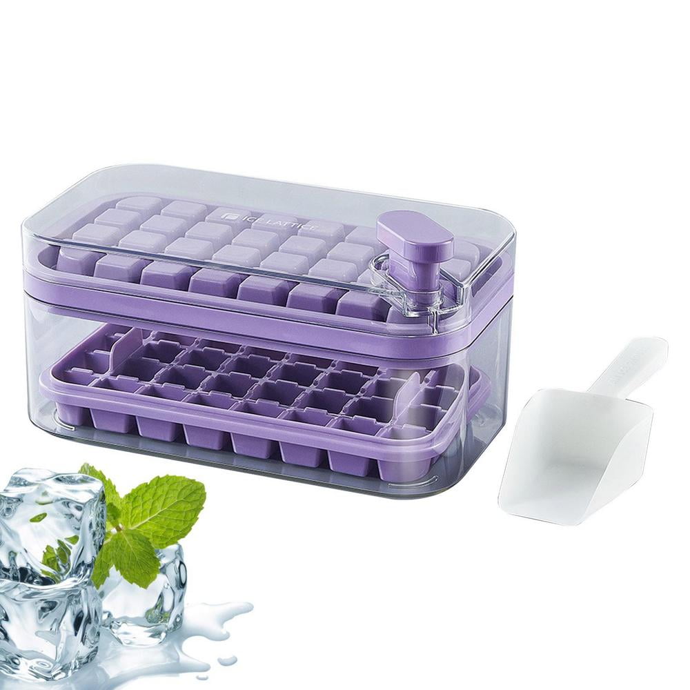 Tohuu Ice Tray Mold Ice Maker Mold with Shovel Double Layer Reusable ...