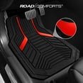 Road Comforts Heavy Duty Rubber Floor Mats Red Aluminum Film Car Mats ...