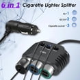 Car Cigarette Lighter Adapter 120W 3-Socket 12V Splitter with 2 USB and ...