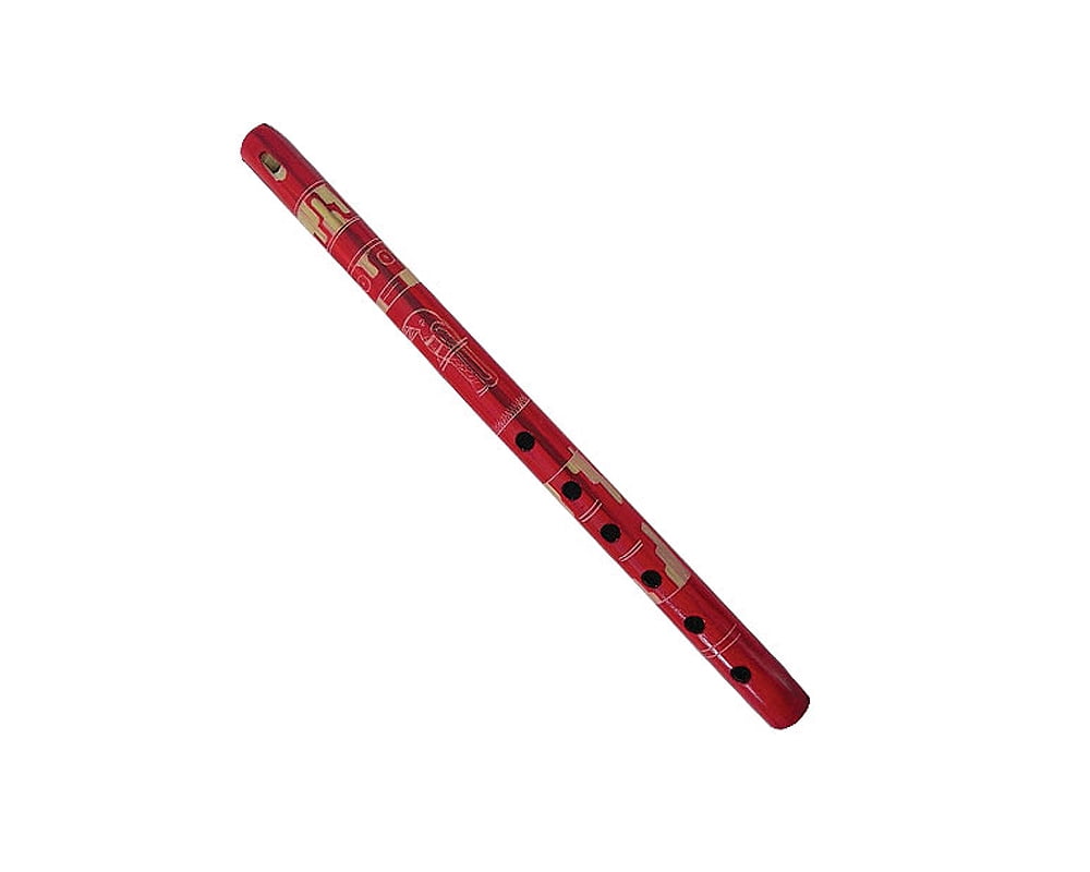 Colored Bamboo Wooden Native Tribal Nature Pattern Flute Woodwind ...