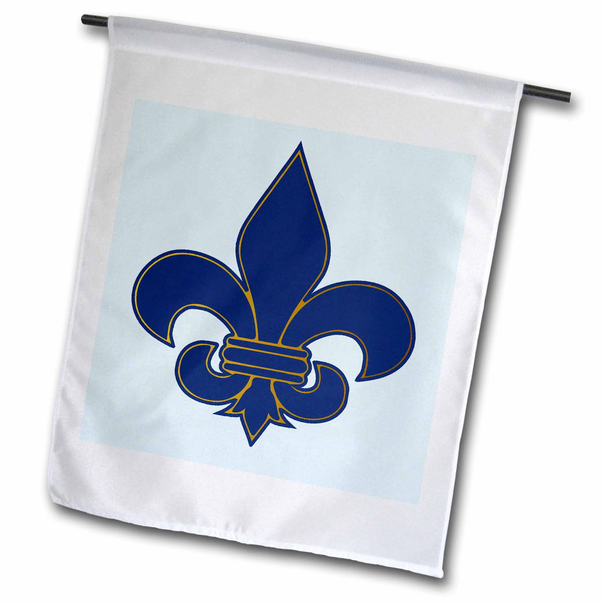 3dRose Large Navy Blue and Gold Fleur de lis Christian Saints Symbol ...