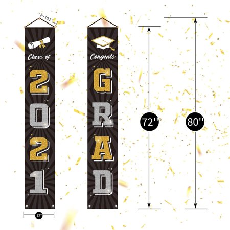 Congrats Grad Door Sign 2021 Graduation Porch Sign Class of 2021 and ...