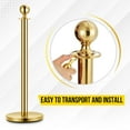 Stanchion Post with Velvet Rope, VIP Stanchion Queue Pole Barrier Posts ...