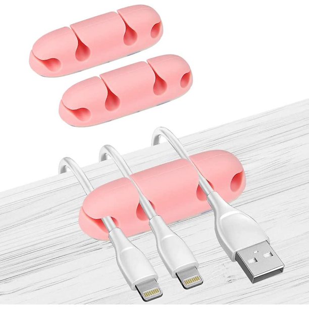 2 Pieces Adhesive Silicone Cable Clips Cable Management Multifunction ...