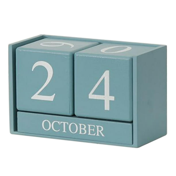 Calendrier Perpétuel Bois Calendrier Permanent Calendrier de Bureau ...