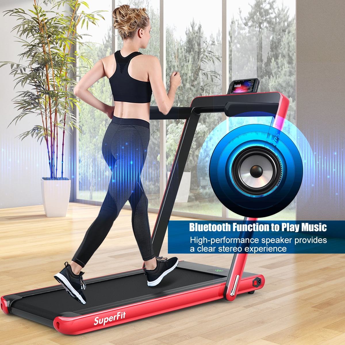 Click here for Patiojoy 2 In 1 Folding Treadmill Electric Running... prices