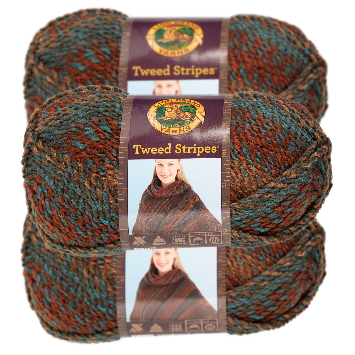 Lion Brand Yarn 3 Pack Chunky Yarn Acrylic 100 Percent Soft Caramel ...