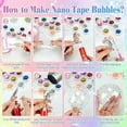 MMTX Glitter Nano Tape Bubbles Kit,DIY Double Sided Nano Bubble Tape ...