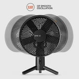 Sharper Image SPIN 12 Oscillating Desktop Fan, Remote Control, 16.5 ...