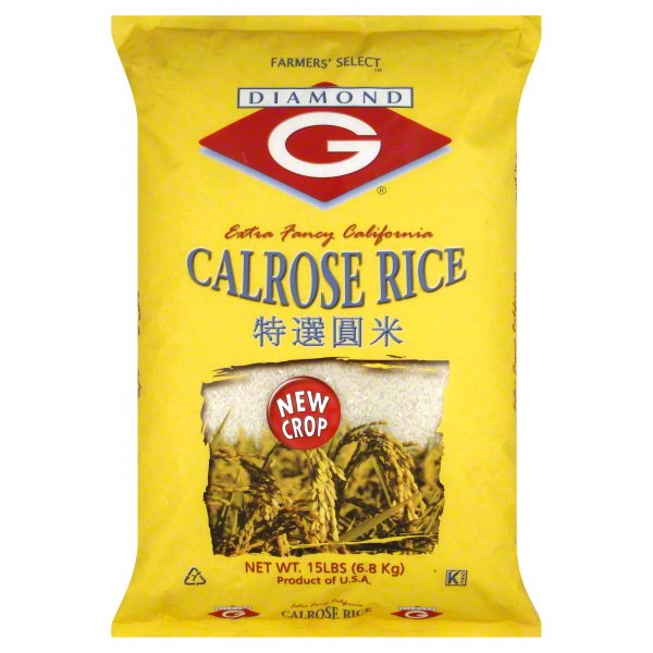 Farmers Rice Diamond G Calrose Rice, 15 lb - Walmart.com