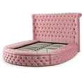 Better Home Products King Size Elizabeth Upholstered Round Storage Bed ...