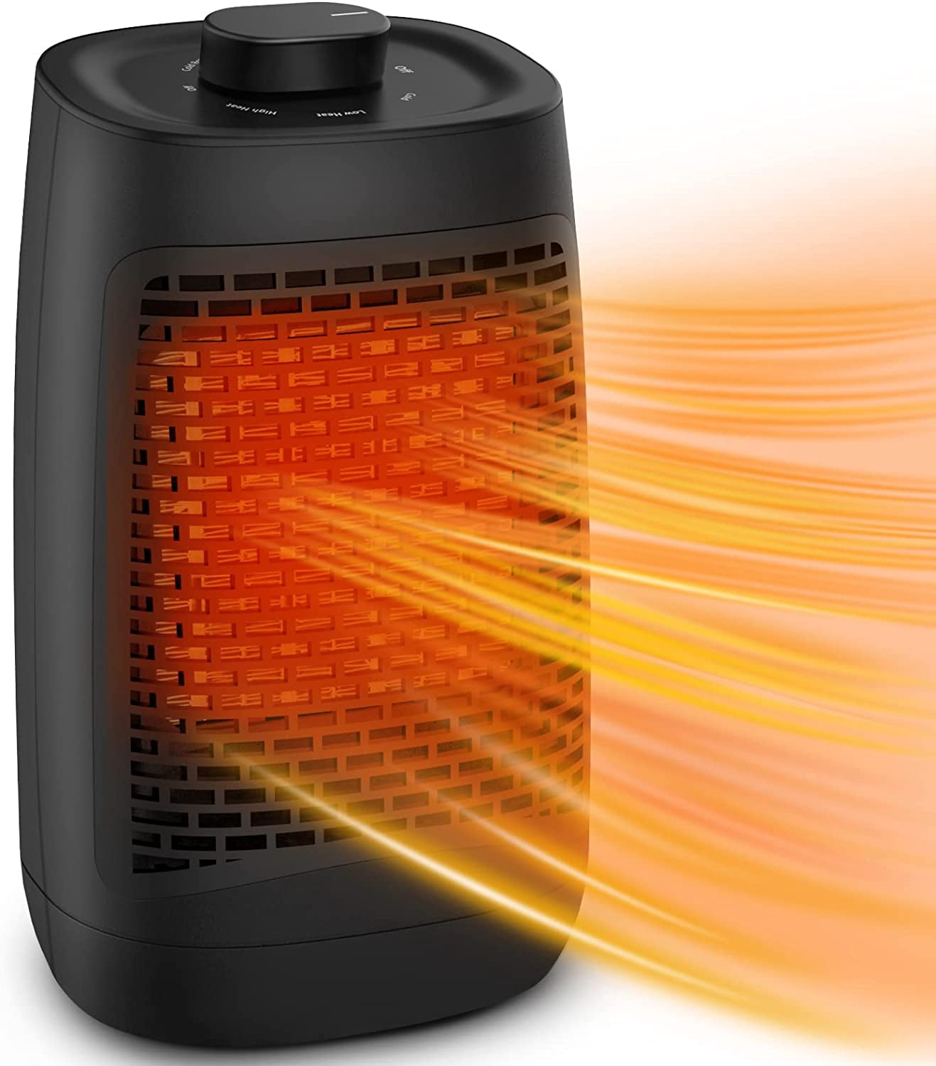 Fan heater, portable quiet ceramic fan heater, with PTC ceramic quick ...