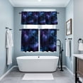Abstract Starry Sky Kitchen Curtains Valances 3 Piece Set, Blue Black ...