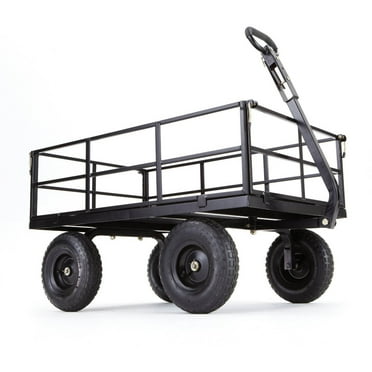 "Gorilla Ground Work Wagon Steel Utility Cart for Garden, Lawn, Yard ...