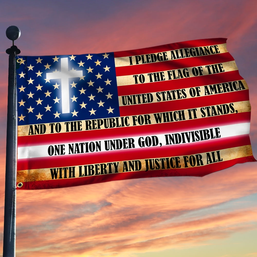 Flagwix American Flag Pledge Of Allegiance To The US Flag MTV32GF ...