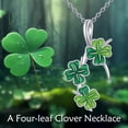 Four Leaf Clover Necklace 925 Sterling Silver 4 Leaf Clover Pendant ...