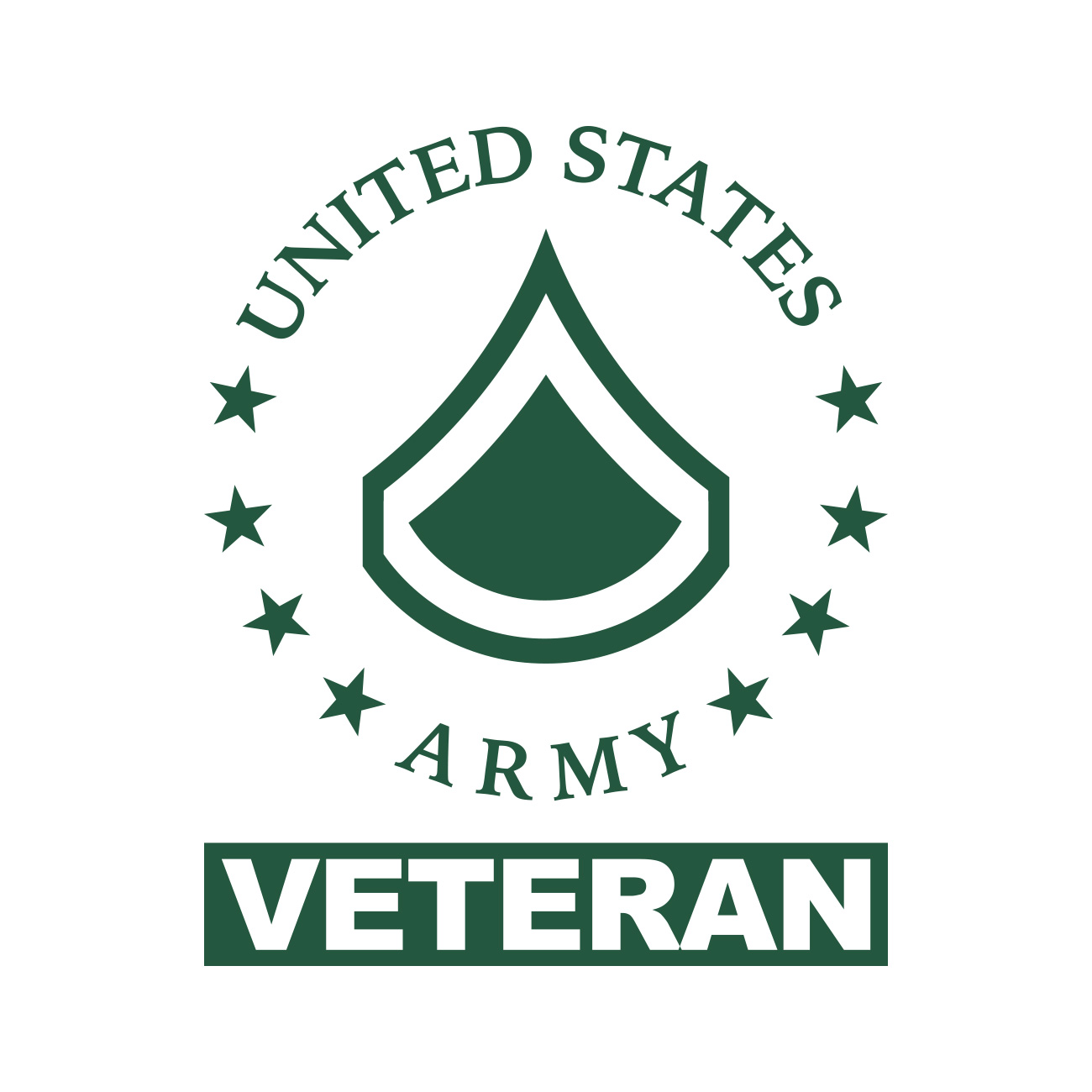 E-3 Private First Class Veteran US Army Rank Sticker Decal Die Cut ...