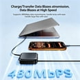 240W USB C To USB C Fast Chargers Cable Retractable Design For Phone 15 ...