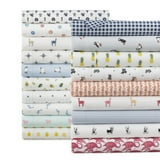 Poppy & Fritz Compass Sheet Set, Twin Size, Cotton Percale, Navy Design ...