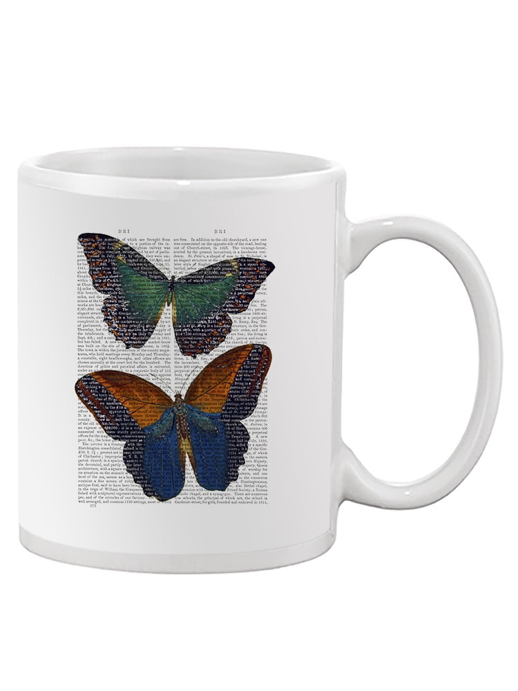 Butterflies On Paper. Mug - Fab Funky Designs, - Walmart.com