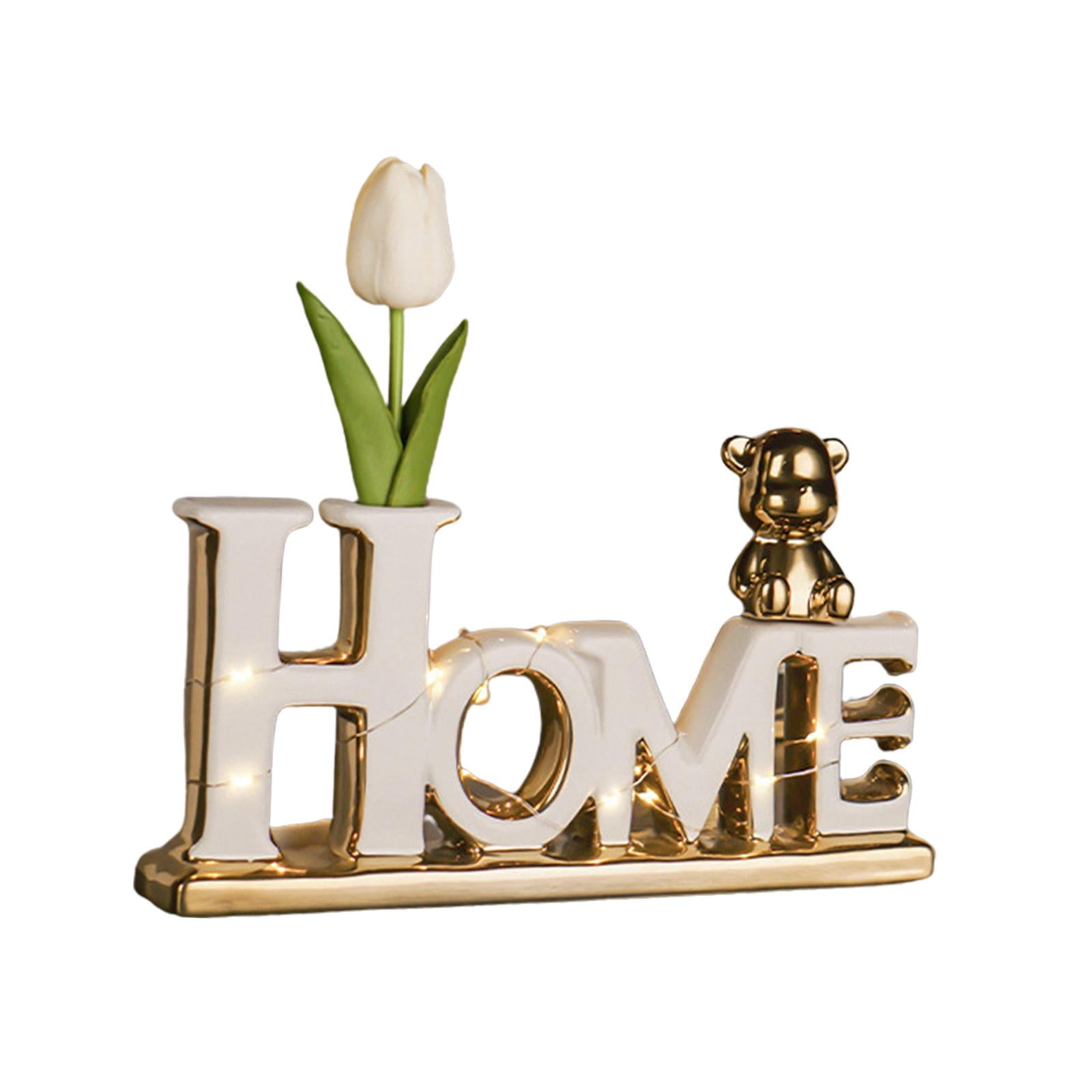 Word Signs for Home Decor Ceramic Block Letters Sign for Shelf Bedroom ...