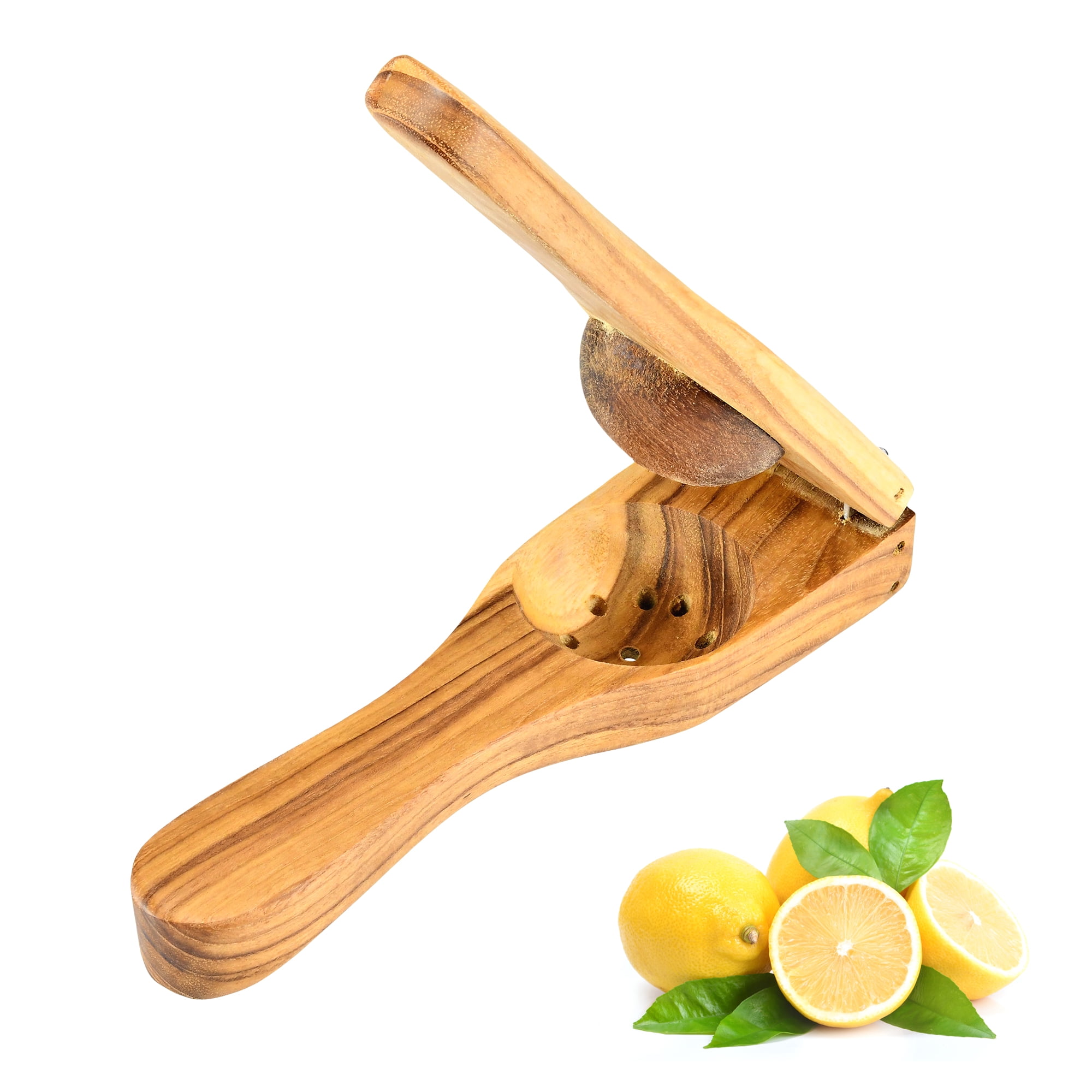 Traditional Press Teak Wood Lemon and Citrus Fruit Hand Squeezer ...