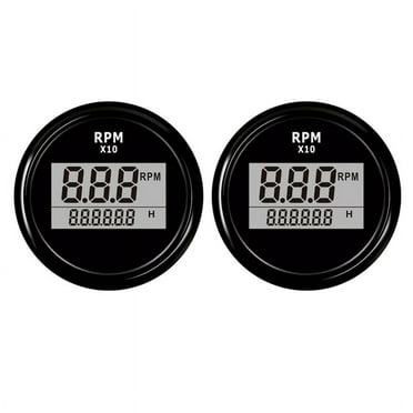 Boat LED Digital Tachometer Engine Hour Meter Marine Outboard RV RPM ...