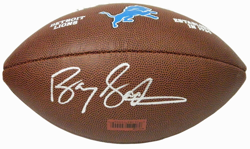 Barry Sanders Signed Detroit Lions Logo Wilson Football - Walmart.com