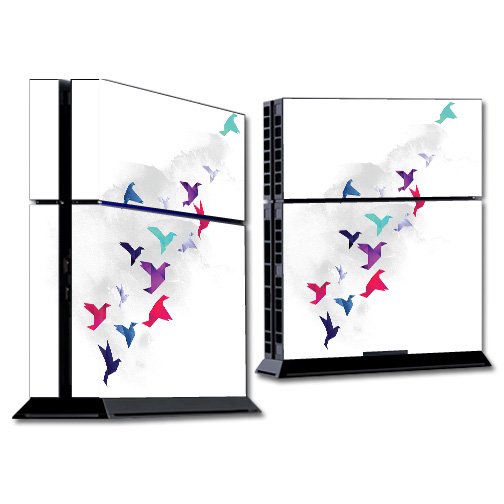 Skin Decal Wrap Compatible With Sony PS4 Console Paper Birds - Walmart.com