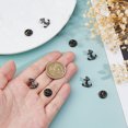 12Pcs Anchor Zinc Alloy Lapel Pin Backs for Backpack Clothes Black ...