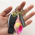 Cute Acrylic Conch Keychain with Colorful Design, Large Key Ring for ...