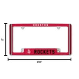 Houston Basketball Rockets (Set of 2) Chrome Metal License Plate Frames ...