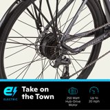 Schwinn 700c Bay Ridge Hybrid Electric Bike for Adults, 7 Speeds, 250w ...