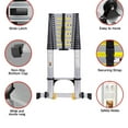BOWEITI 330lbs Heavy Duty Multi-Purpose Aluminum Telescoping Ladder ...