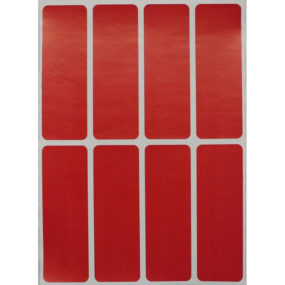 Red rectangle label stickers 3x1 Labels color code - 120 pack by Royal ...