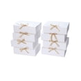 10PCS White Gift Boxes with Lids & Ribbons - Perfect for Bridesmaid ...