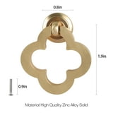 6 Pack Gold Drawer Knobs, Brushed Brass Ring Pulls, Cabinet Handles ...