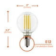 Xtricity G16.5 LED Clear Globe Filament Light Bulb, 5.5W (50W Eqv), E12 ...